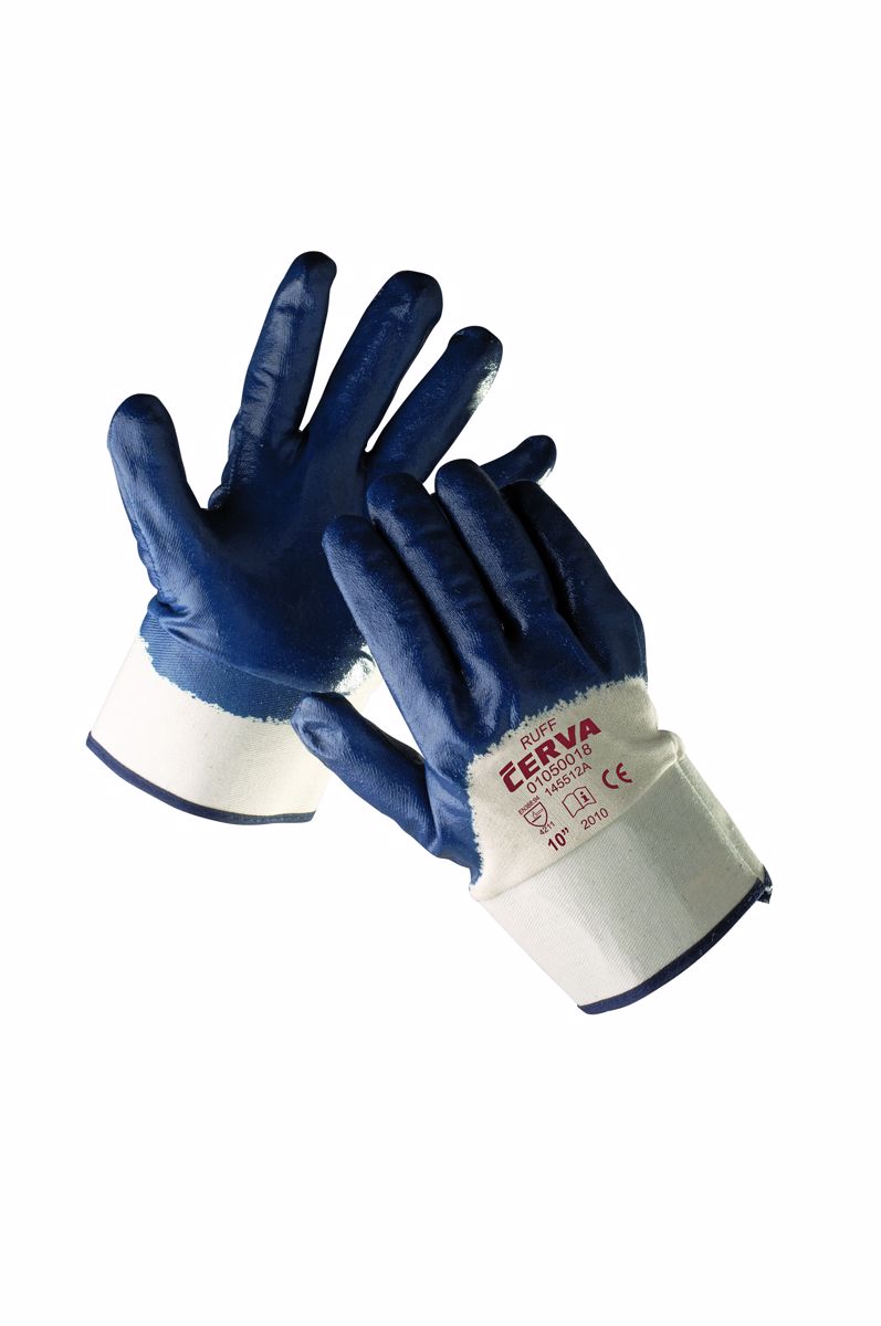 RUFF rukavice polomáčené v nitrilu | K a P O